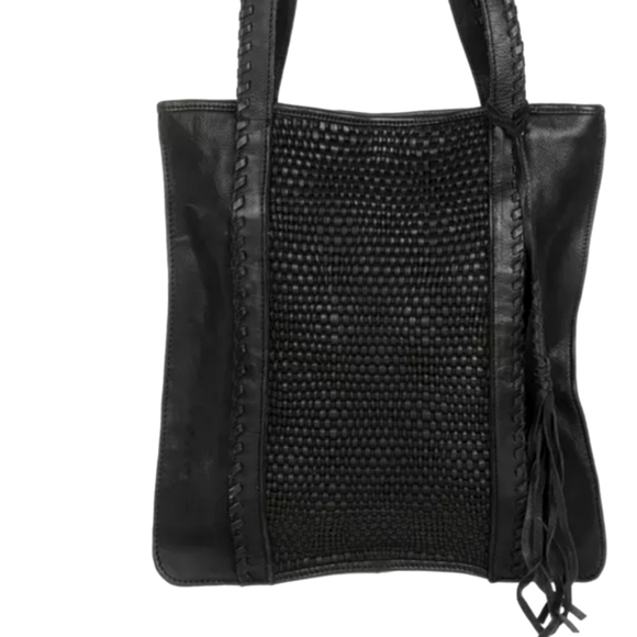 latico | Bags | Latico Black Leather Tote Bag Nwt | Poshmark